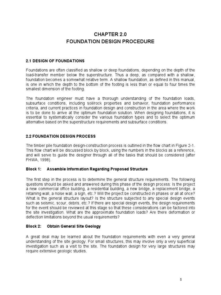 Foundation Design Process | PDF | Deep Foundation | Foundation ...