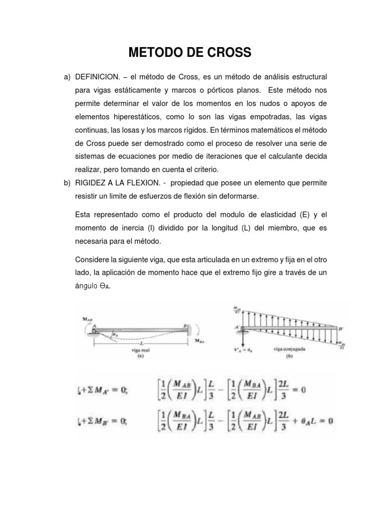 Metodo de Cross | PDF | Análisis numérico | Mecanica clasica