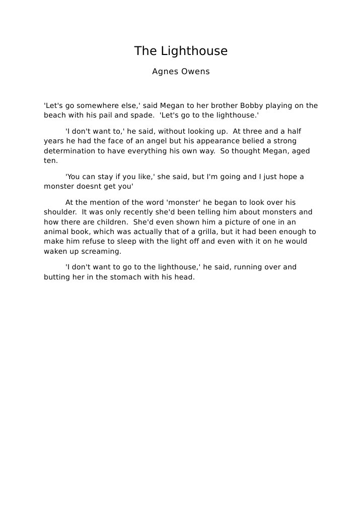 Sibling Adventure to the Lighthouse | PDF