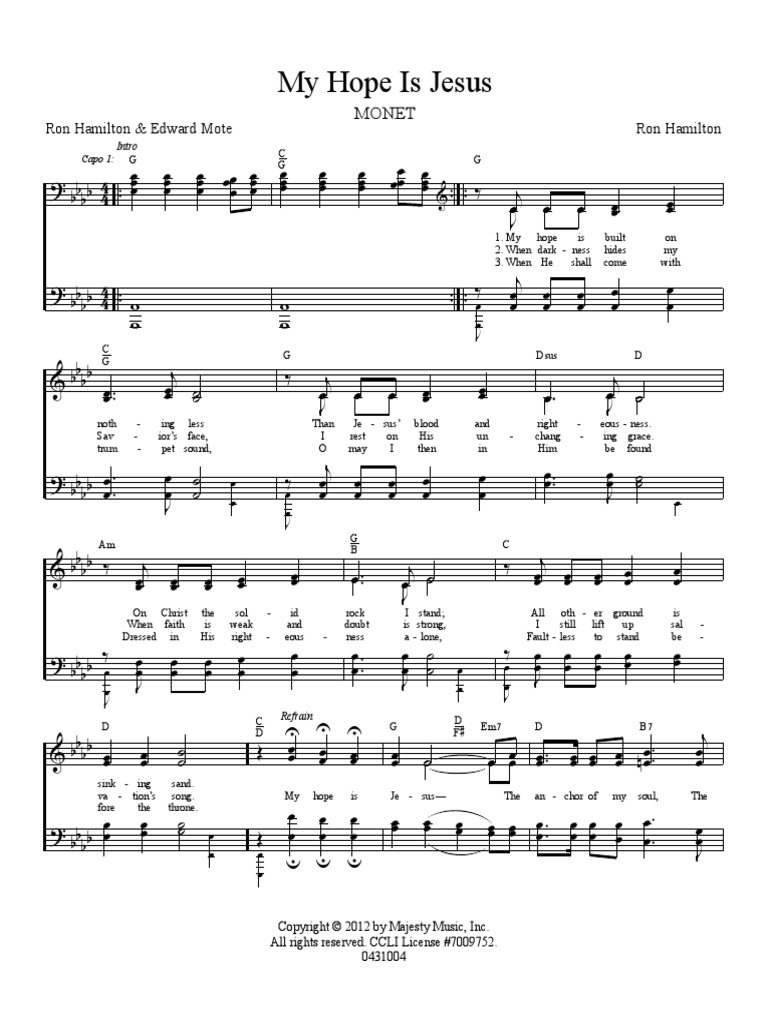 My Hope Is Jesus - Hymnal Style | PDF