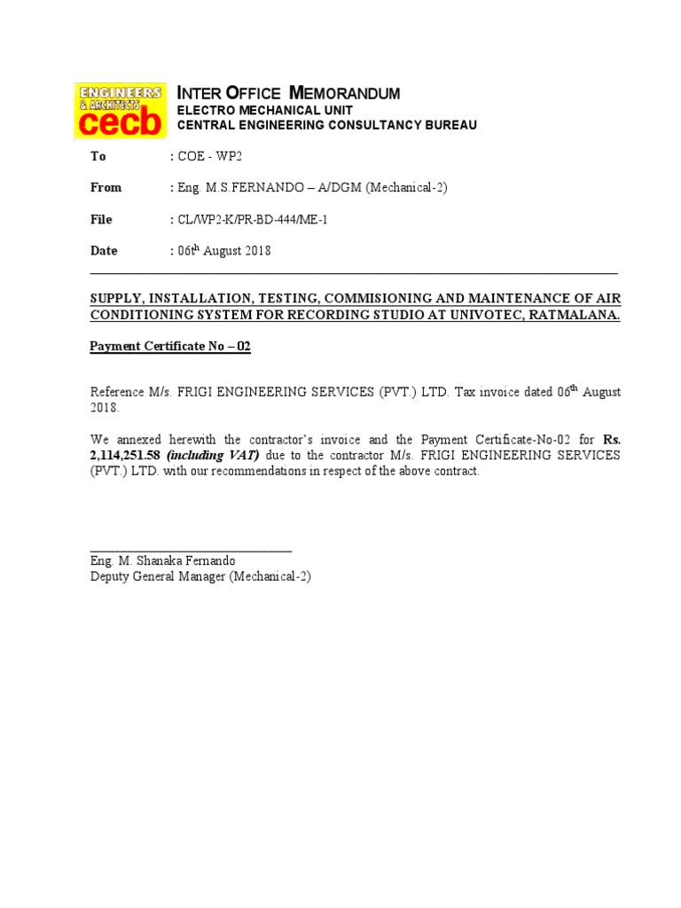 3 - Internal Memo | PDF