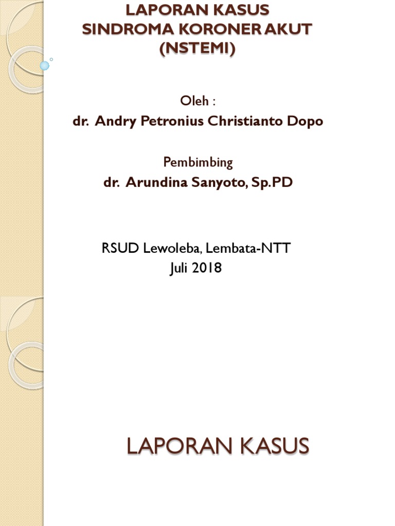 Lapsus Nstemi | PDF