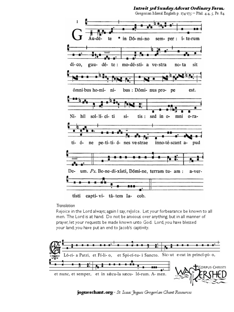 Advent Introit for Worshippers | PDF