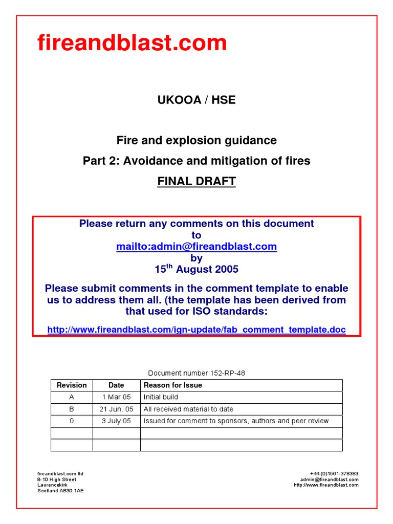 Fire and Explosion Guidance | PDF | Risk | Risk Management