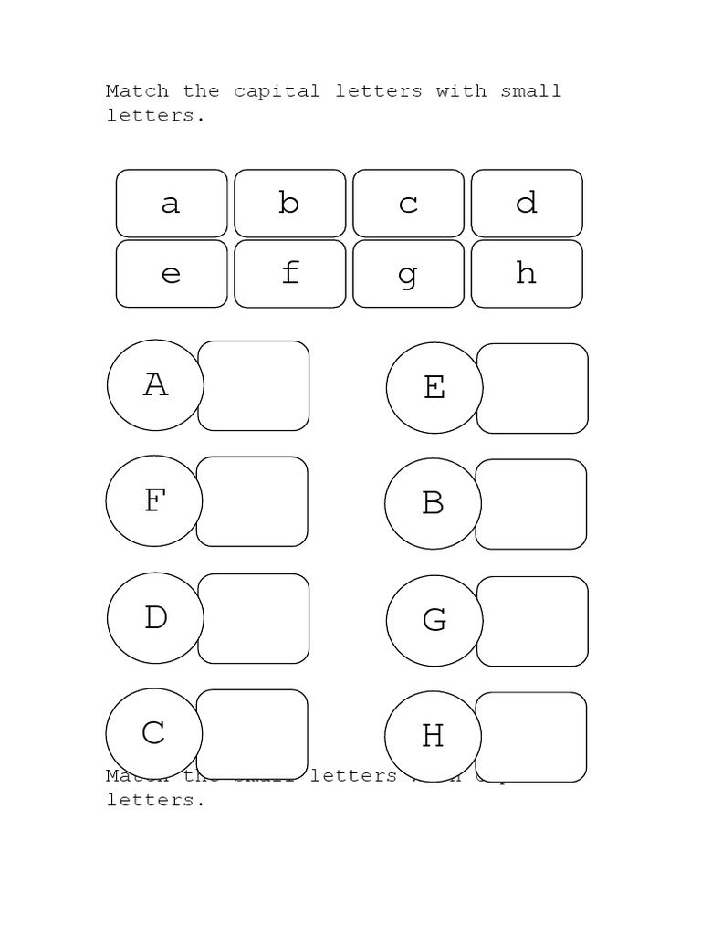 Capital and Small Letters Matching | PDF