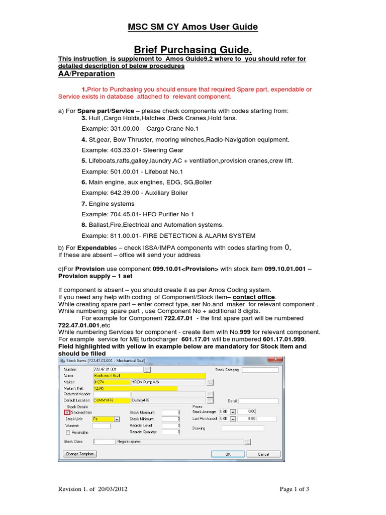 Amos Brief Purchasing Guide | PDF