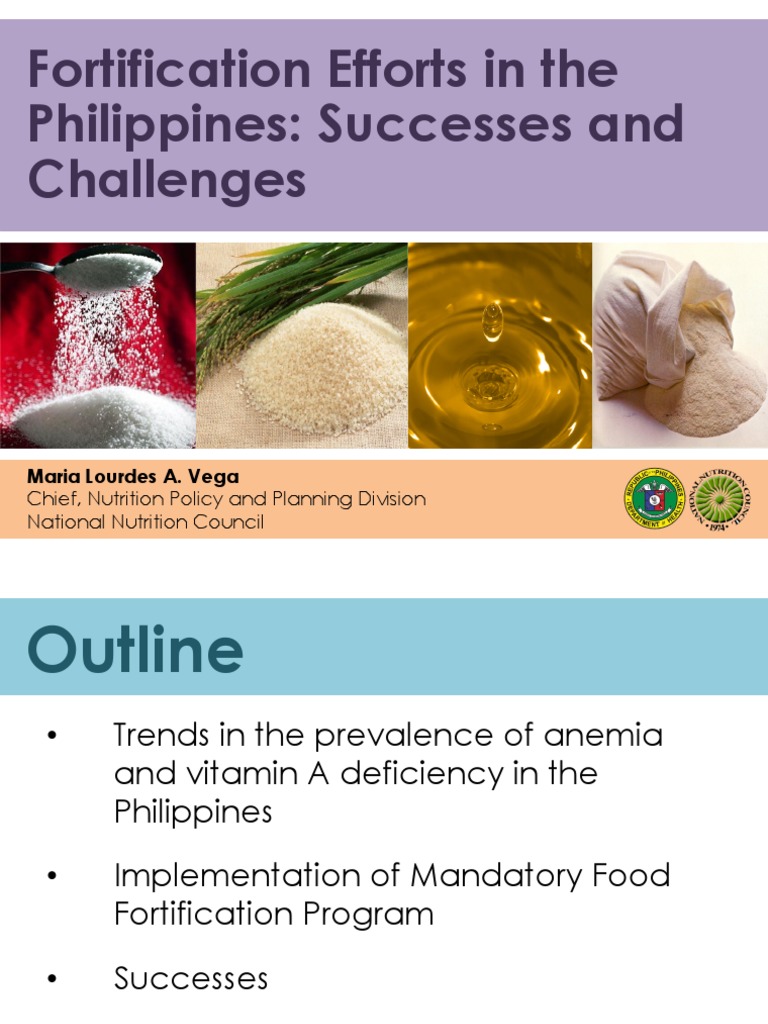 Fortification Efforts in The Philippines PDF | PDF | Micronutrient ...