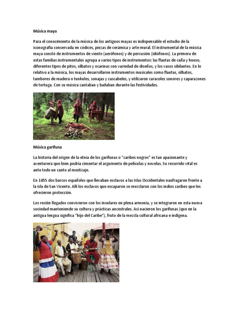 Música Maya | PDF | Instrumentos musicales | Trompeta