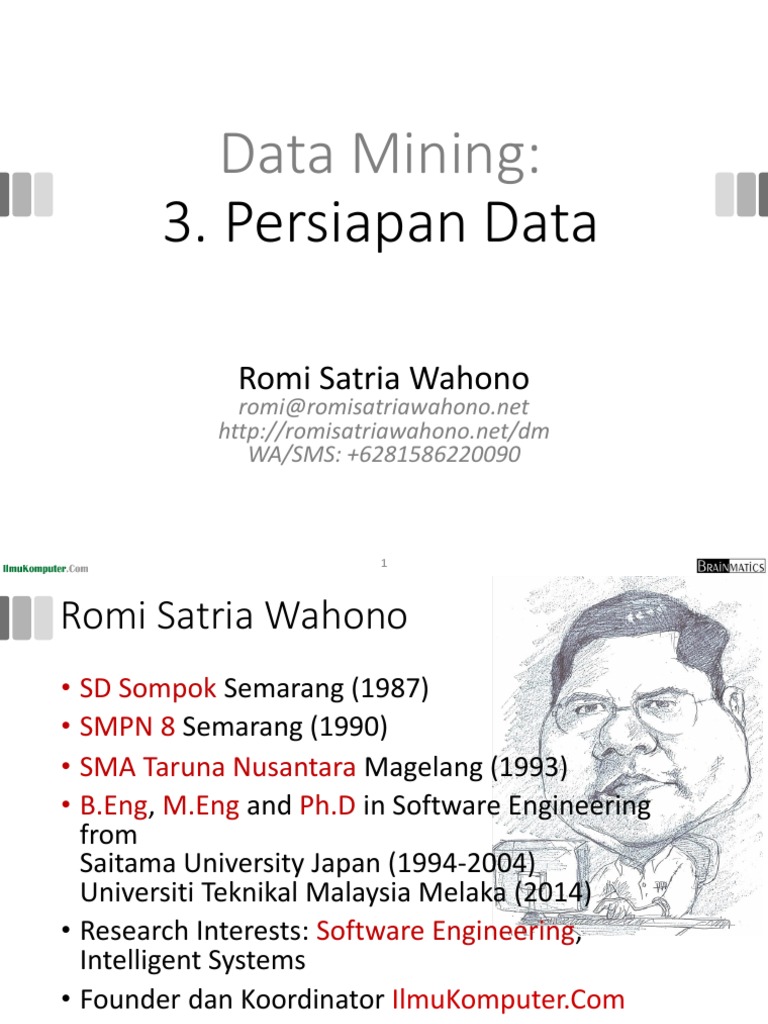 3 Persiapan Data Mining | PDF | Correlation And Dependence | Logistic Regression