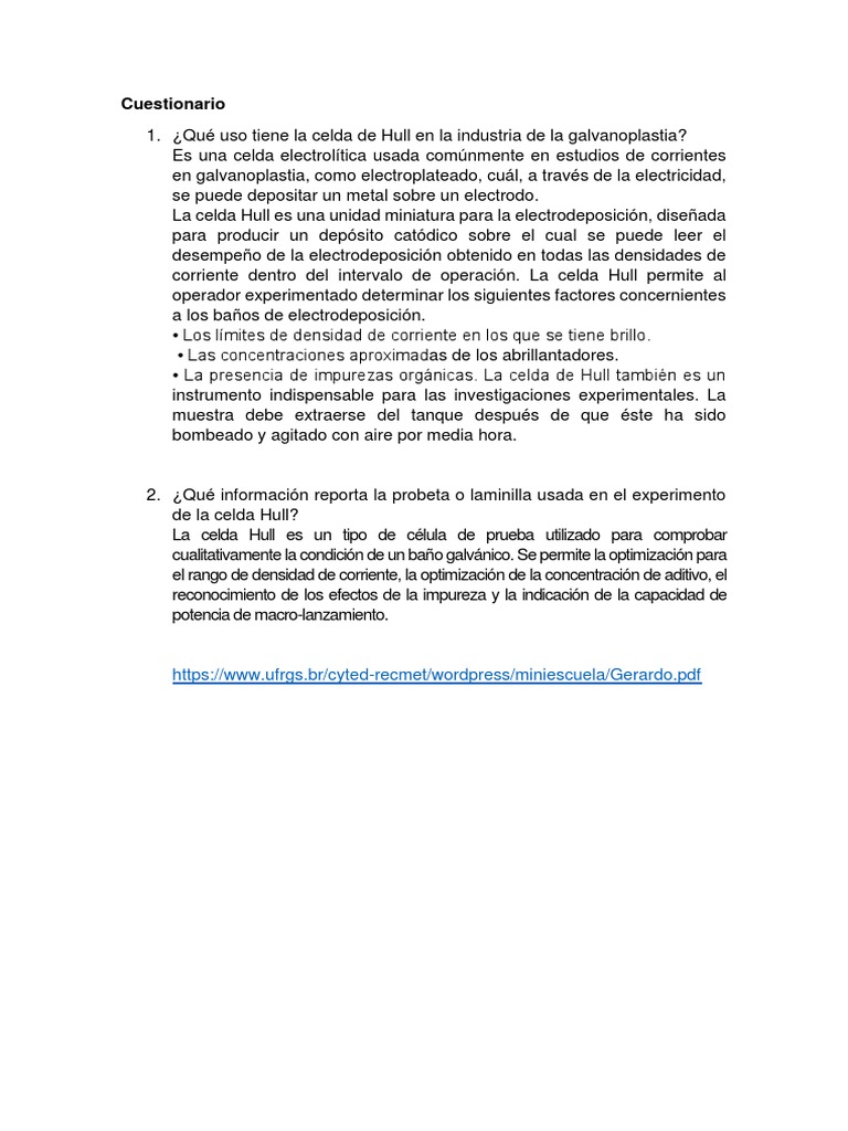 Celdas Hull | PDF | Química | Naturaleza