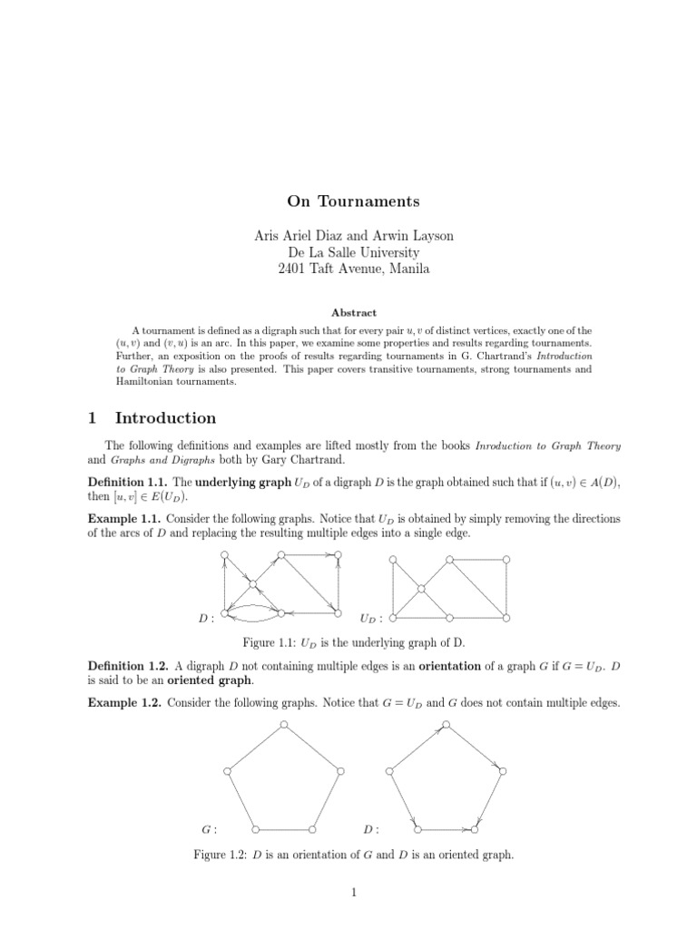 On Tournaments: Aris Ariel Diaz and Arwin Layson de La Salle University ...
