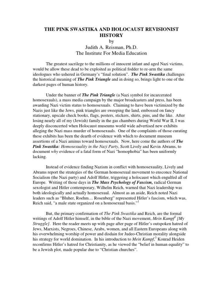 The Pink Swastika and Holocaust Revisionist History | PDF | Nazi ...