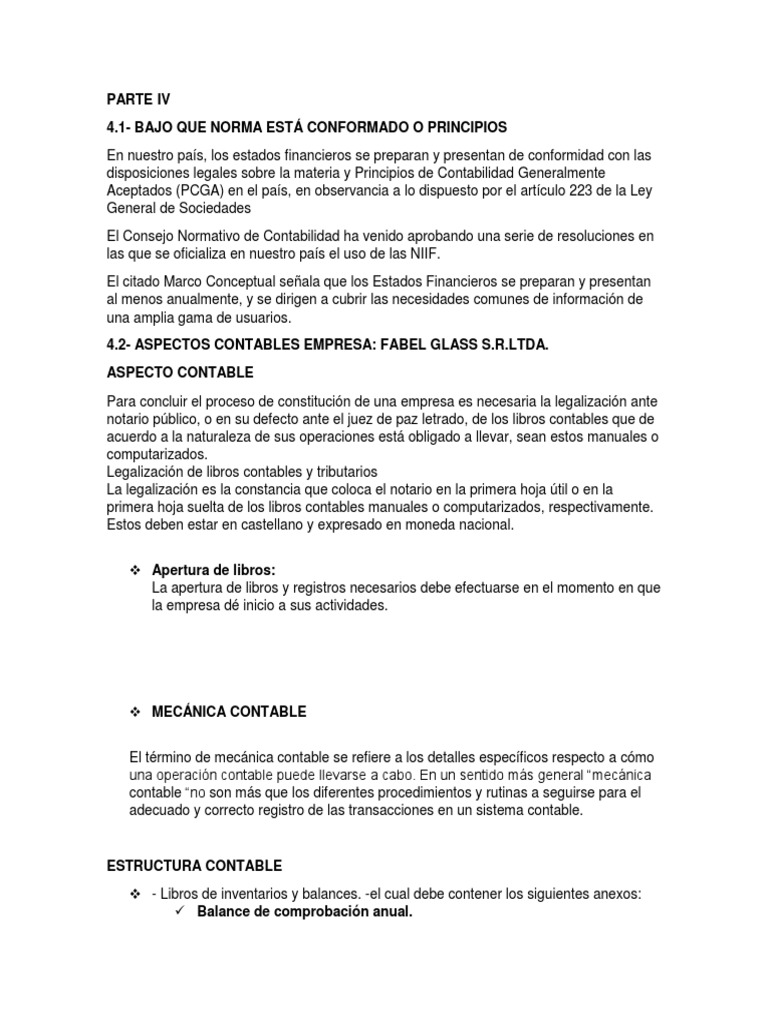 Aspectos Contables y Fiscales de La Empresa | PDF | Contabilidad ...