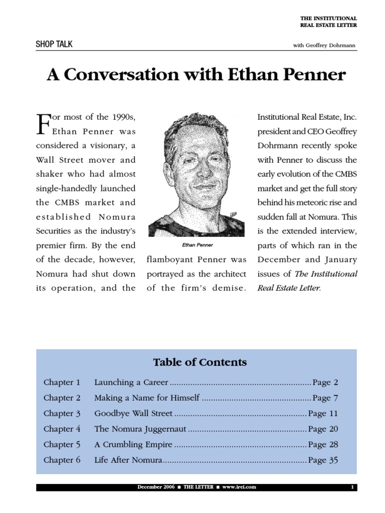 Ethan Penner Interview PDF | PDF | Savings And Loan Association ...