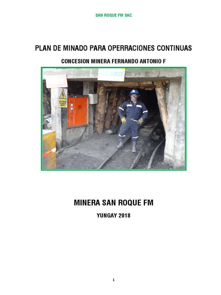 Plan de Minado SRQ | Estrato | Minería