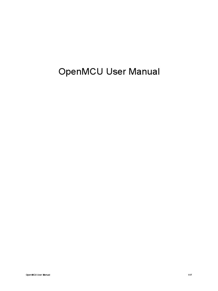 OPEN MCU User Guide en | PDF | Port (Computer Networking) | Command Line Interface