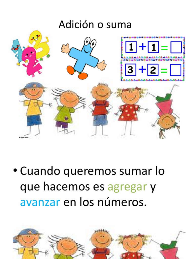 Adición o Suma PPT Prekinder 13 Agosto | PDF