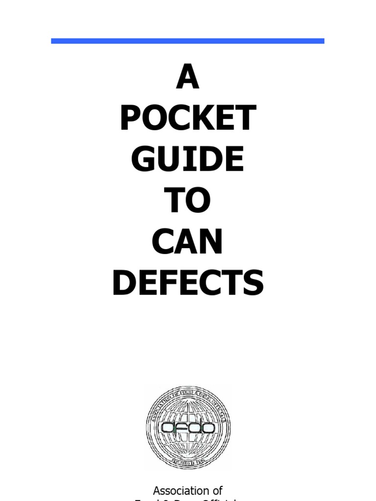 A Pocket Guide To Can Defects | PDF | Canning | Corrosion