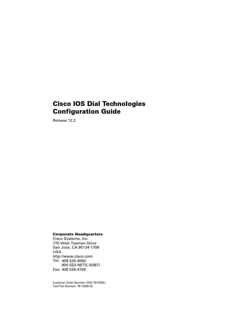 Dial Access Pdf Command Line Interface Router Computing