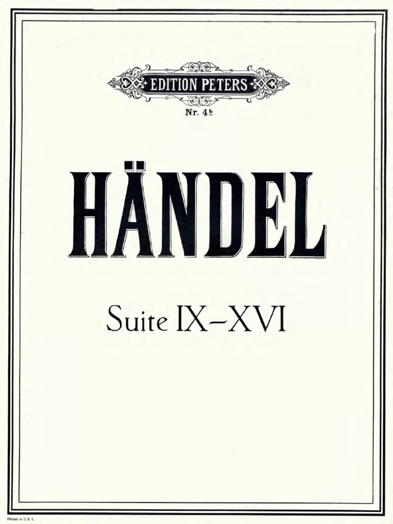 Handel Suites Vol2 | PDF