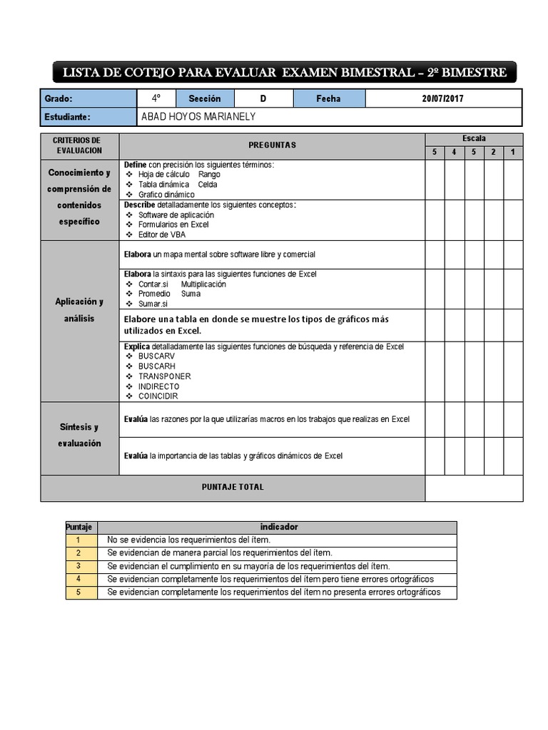 Rubrica 4D | PDF | Microsoft Excel | Hoja de cálculo Rubrica 4D | PDF | Microsoft Excel | Hoja de cálculo