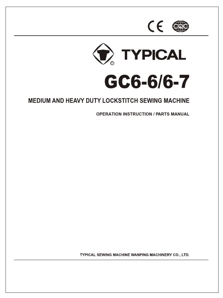 TY GC66 GC67 Arrastre Manual | PDF | Máquina de coser | Cinturón (mecánico)