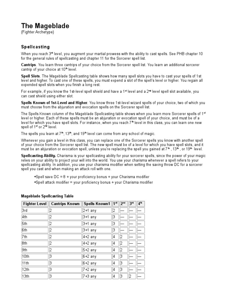Mage Blade | PDF | Magic (Paranormal) | Cultural Anthropology