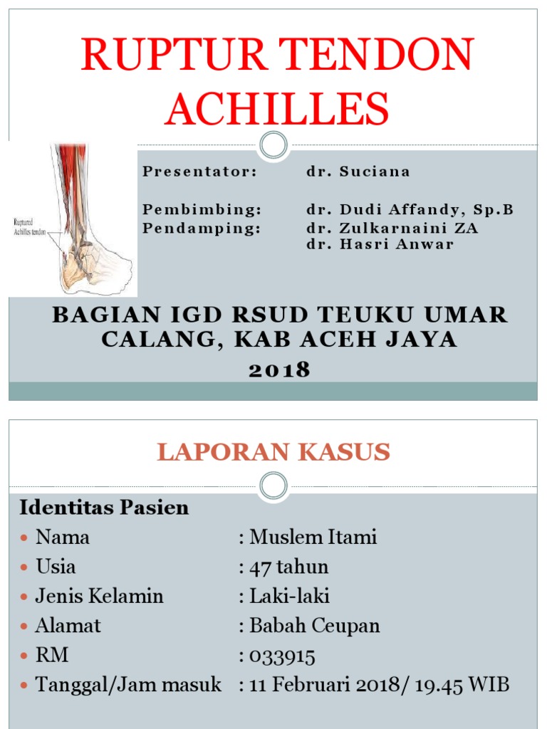 Ruptur Tendon Achilles | PDF