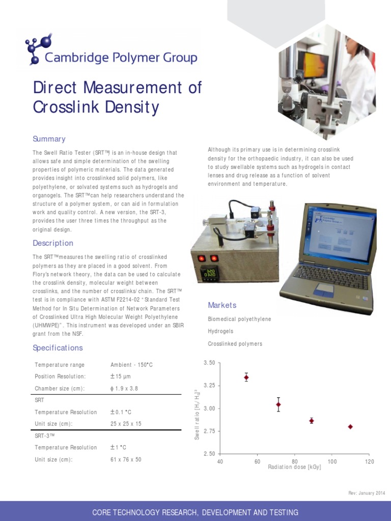 Direct Measurement of Crosslink Density: Core Technology Research ...