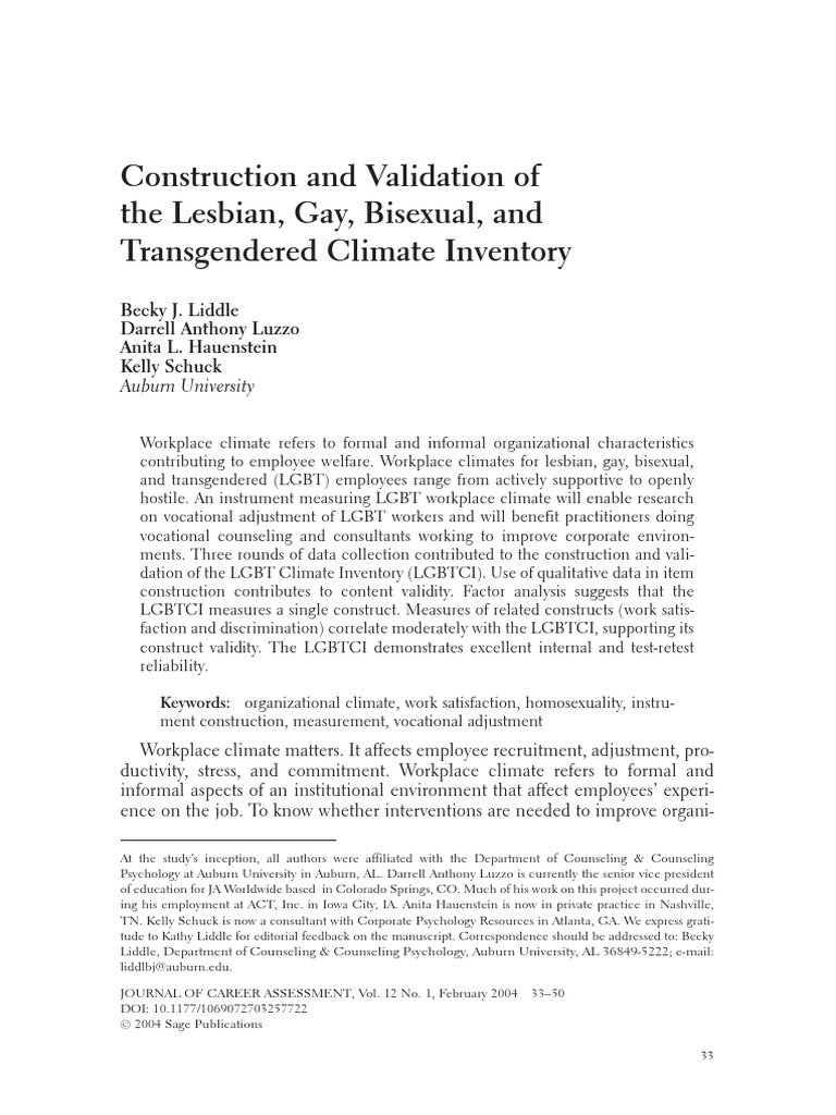 Construction and Validation of | PDF | Survey Methodology | Homosexuality
