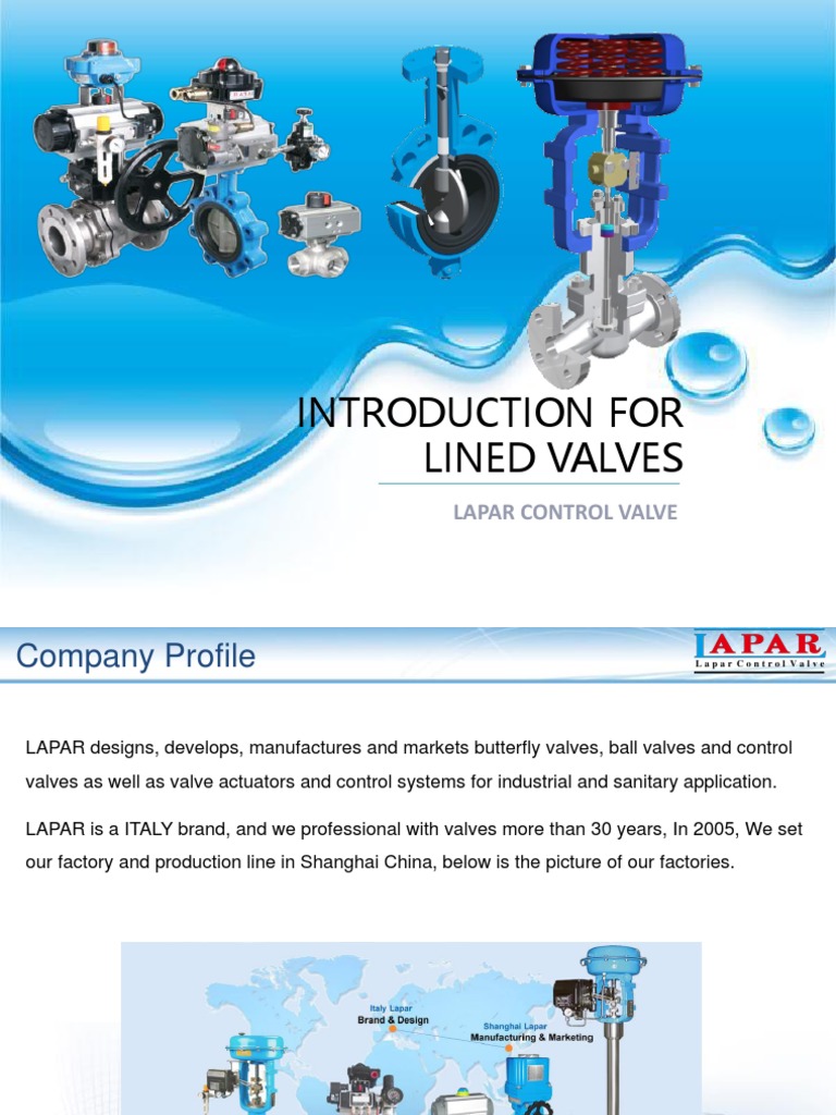 Lapar 2018 Lined Valves | PDF | Valve | Mechanical Engineering