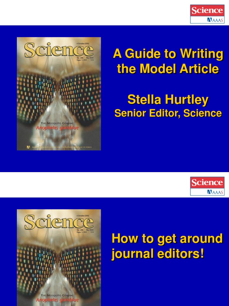 Writing the Model Article Guide | PDF | Science | Biology