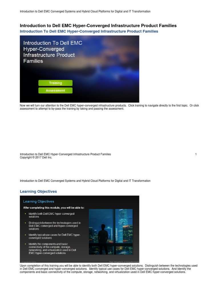 Intro Dell EMC HCI Prod Families | PDF | V Mware | Cloud Computing