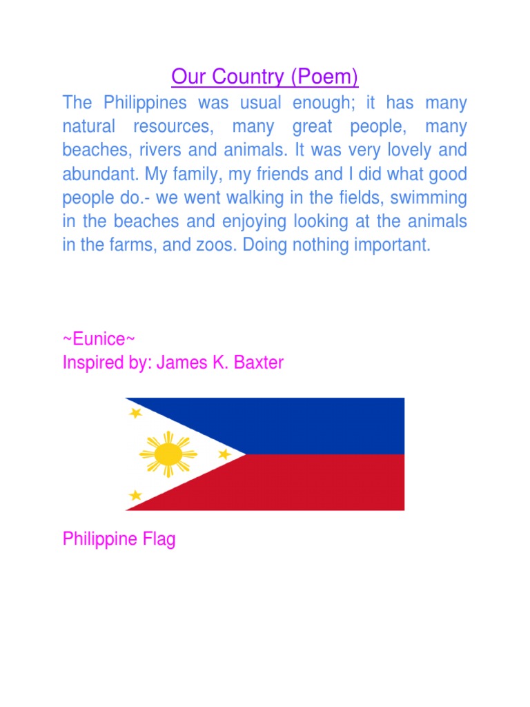 Our Country Poem | PDF