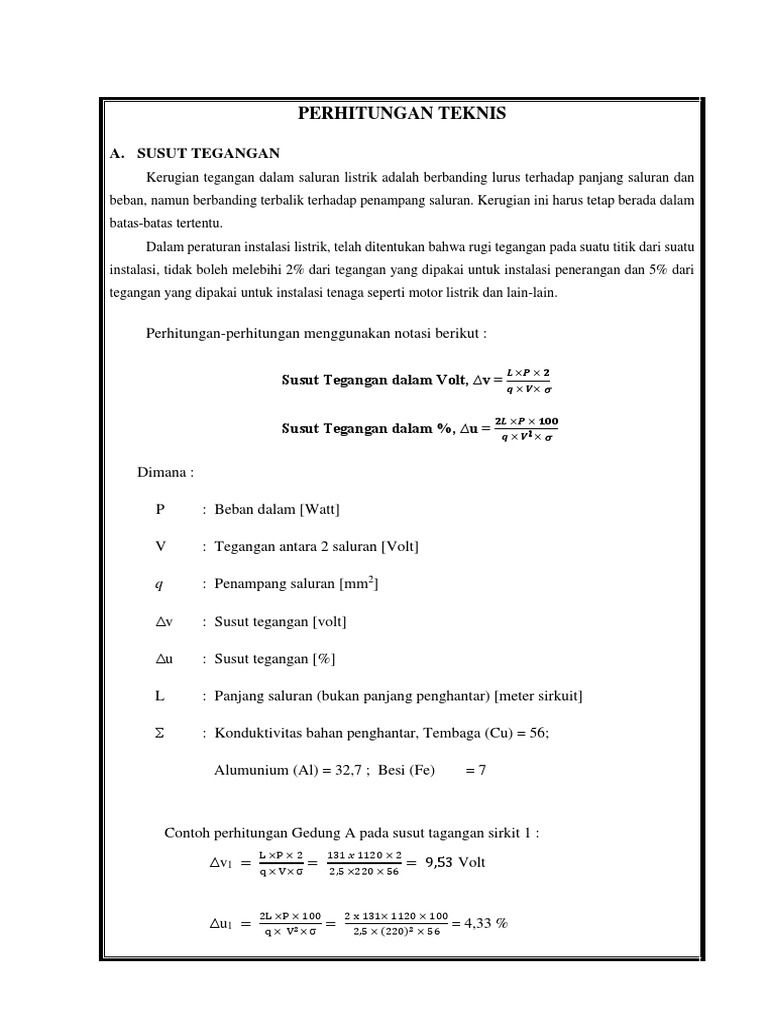 Perhitungan Teknis | PDF | Metode & Bahan Ajar | Teknologi & Rekayasa