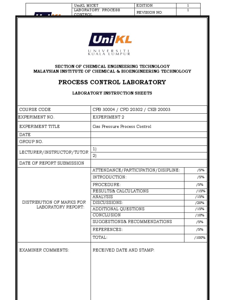 Process Control Laboratory | Download Free PDF | Process Control | Valve