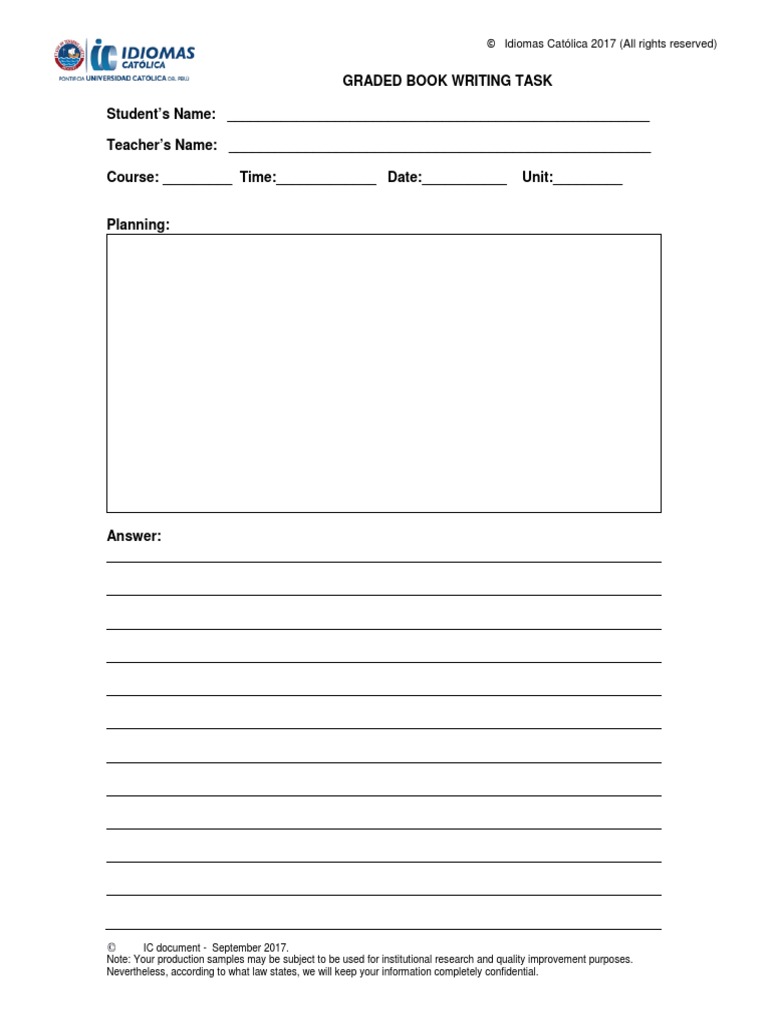Graded Book Writing Task Template PDF | PDF | Career & Growth | Art
