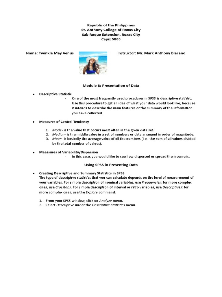 Republic of The Philippines | PDF | Mean | Statistics