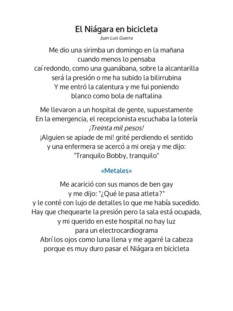 El Niagara en Bicicleta PDF | PDF