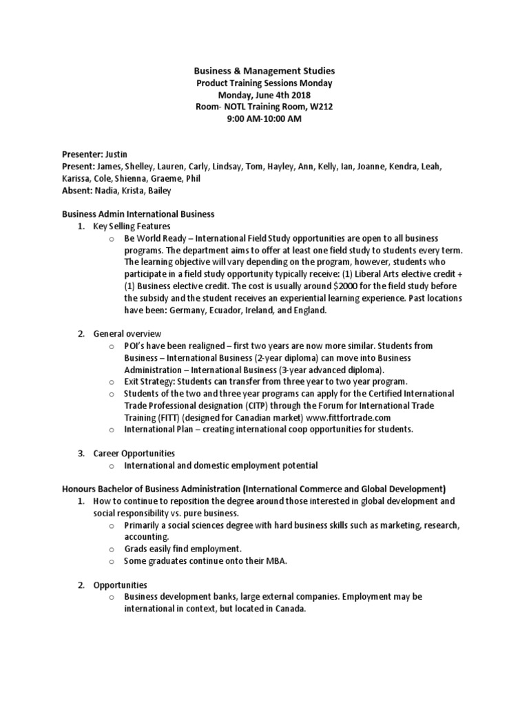 Product Training Notes - School of Business and Management | PDF ...