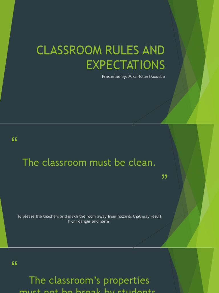 Done Classroom Rules and Regulation | PDF