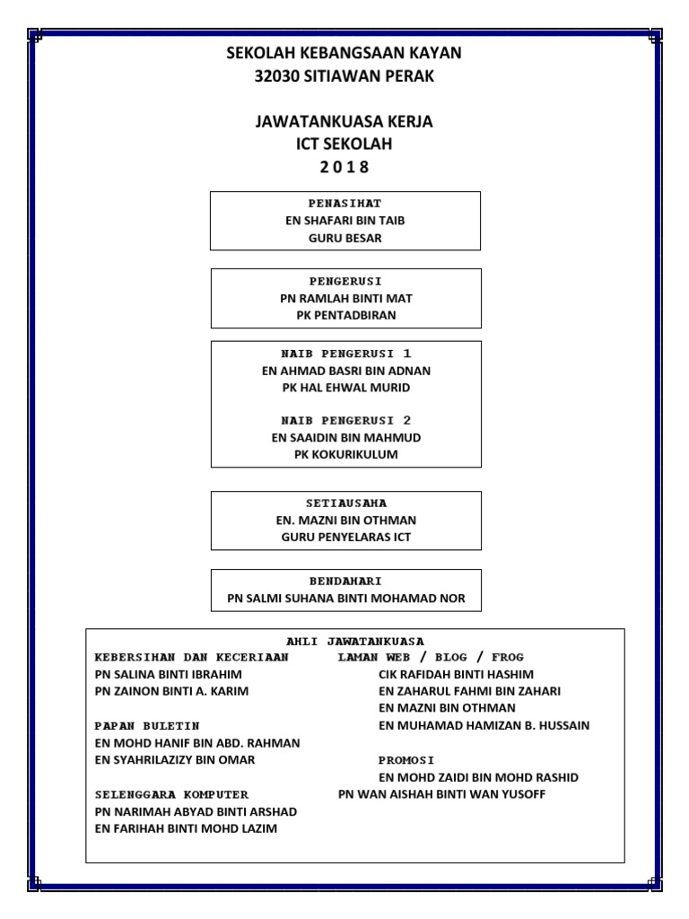 JK Kerja Ict 2018 | PDF