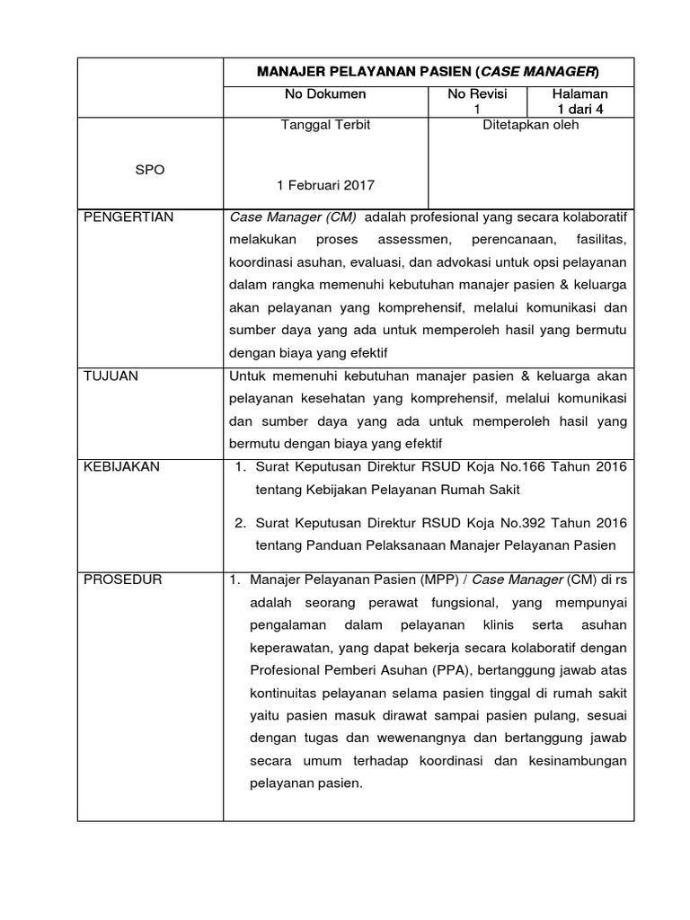 Contoh Spo MPP | PDF