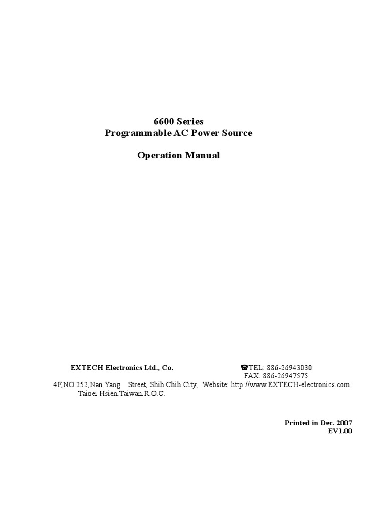 Manual Book Extech 6600 | Download Free PDF | Mains Electricity ...