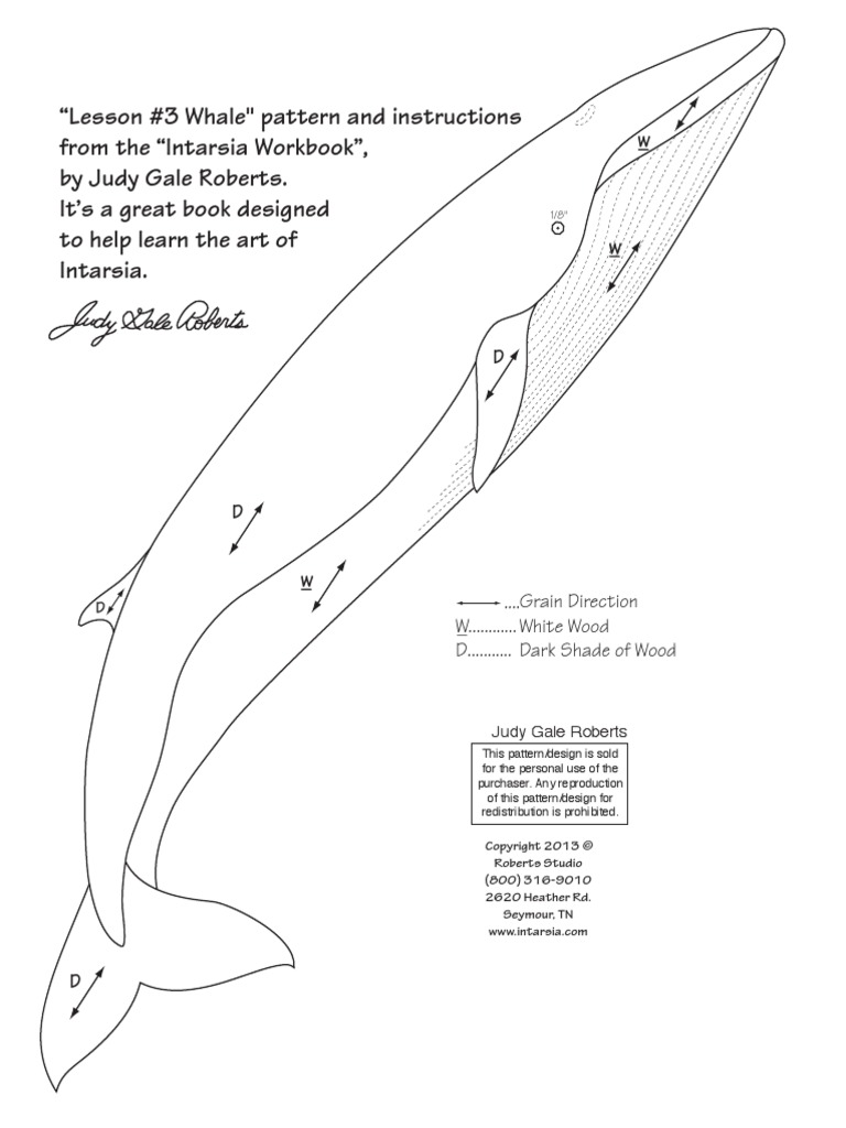 Free Whale Intarsia Pattern by JGR PDF | PDF | Adhesive | Crafts