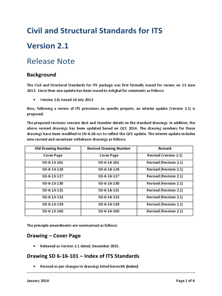 Civil and Structural Standards For Intelligent Transportation System ...