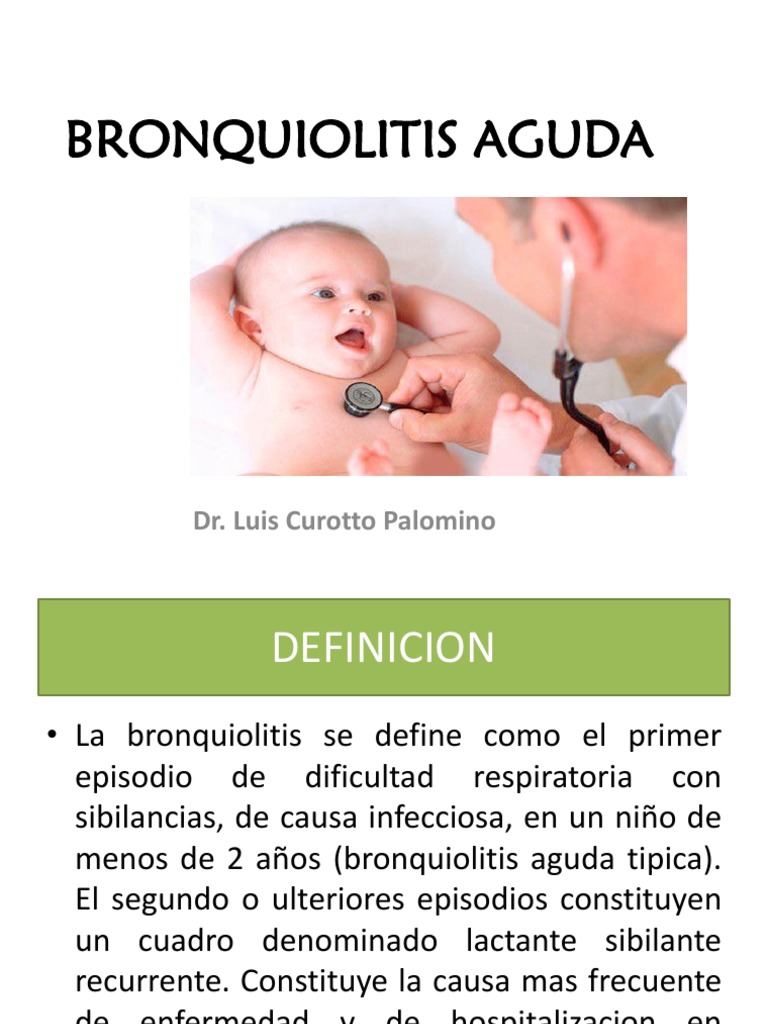 Bronquiolitis Aguda | PDF | Rtt | Medicina CLINICA