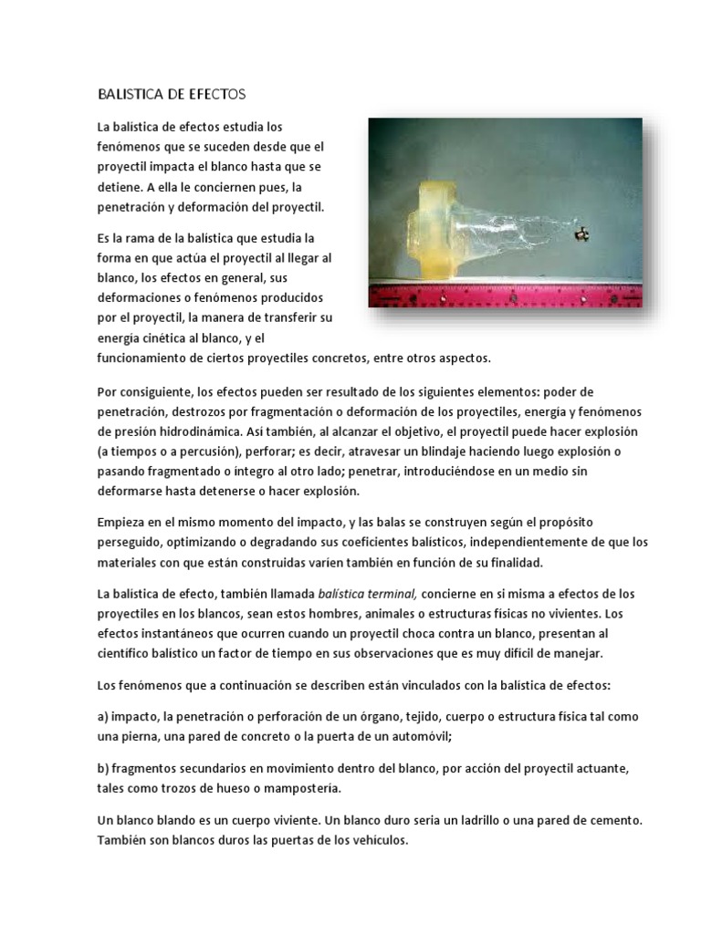 Balistica de Efectos Eimpacto Sobre Vidrio | PDF | Proyectiles | Balística
