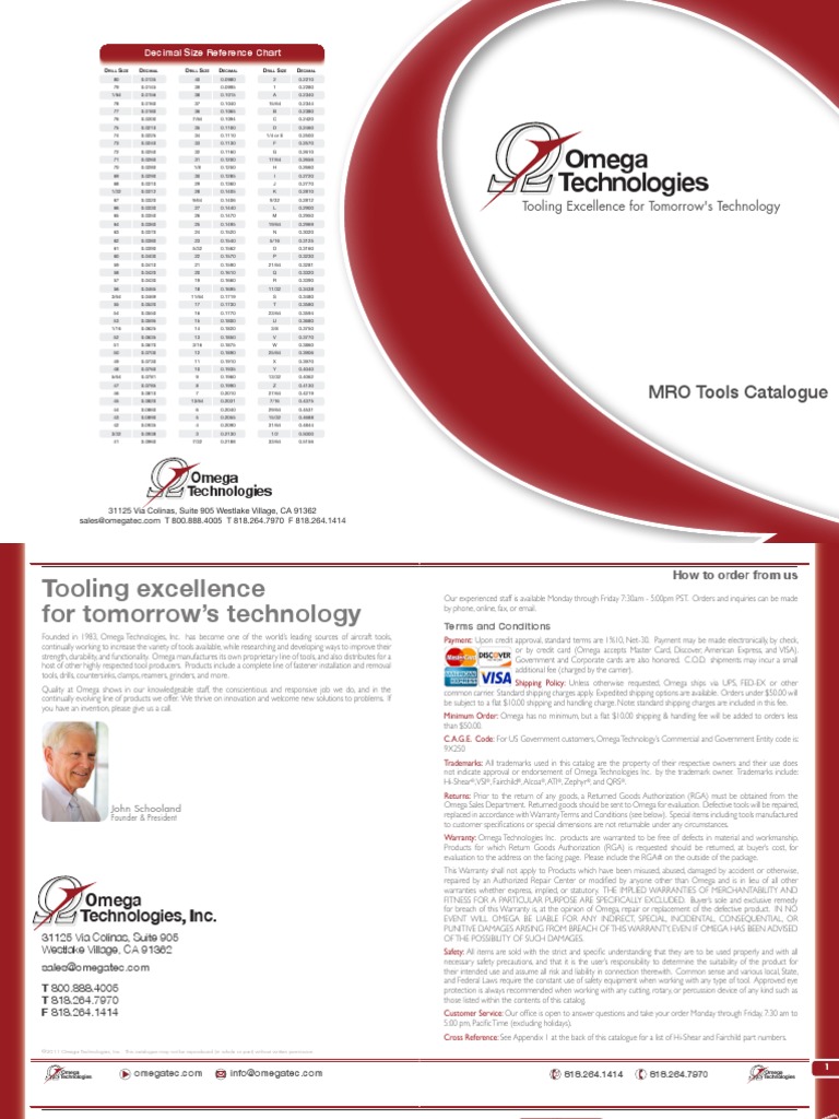 Omega Technologies Aircraft Maintenance Catalog | PDF | Manufactured Goods