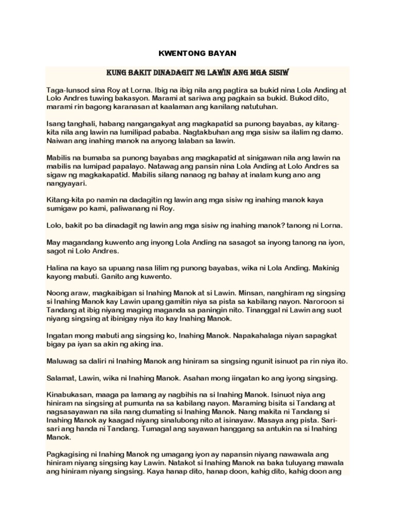 Kwentong Bayan | PDF